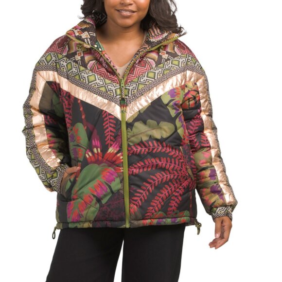 FARM Rio | Jackets & Coats | Farm Rio Multi Tropical Rauti Metallic ...